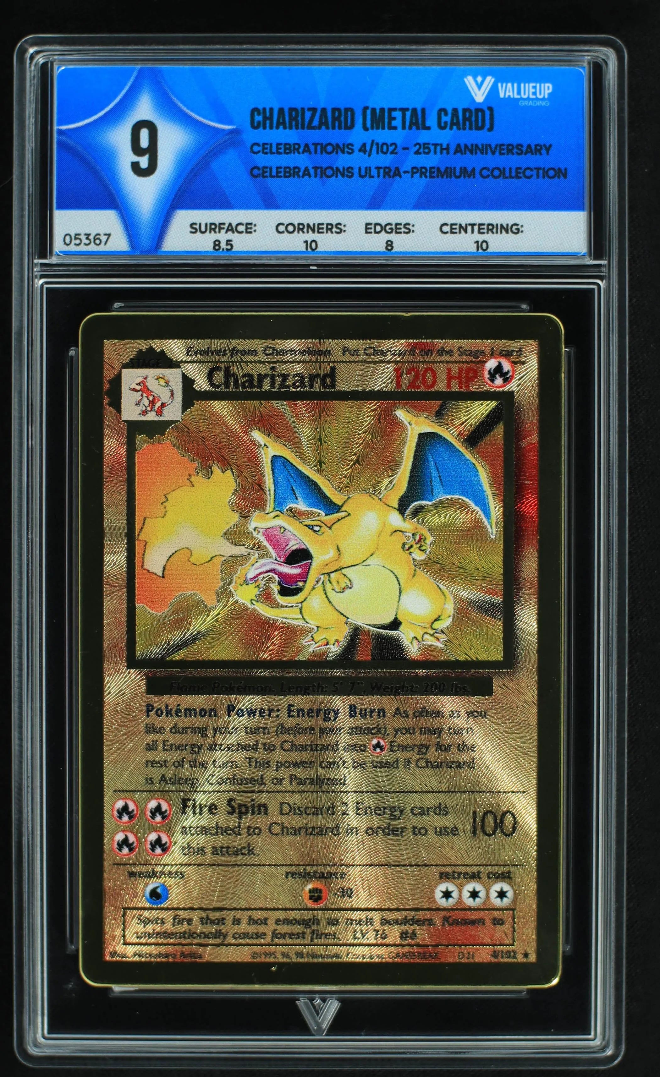 CHARIZARD (METAL CARD) | Grading Cards – ValueUp